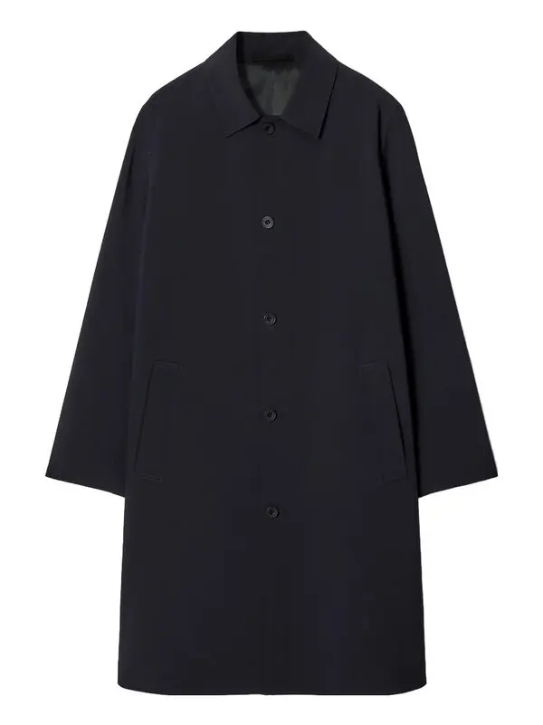 Cos Wool-blend Car Coat - Navy