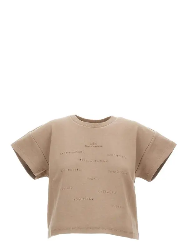 Elisabetta Franchi Short-sleeve Top - Beige