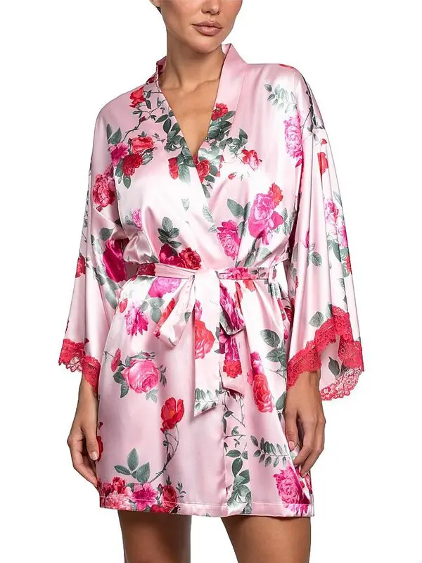 IN BLOOM BY JONQUIL Stretch Satin Romantic Rose Wrap - Light Pink