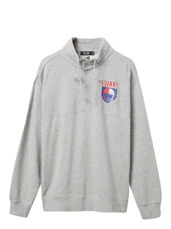 Junk Food Clothing Nfl Buffalo Bills Slant Fleece - Heather Grey