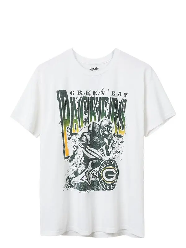 Junk Food Clothing Nfl Green Bay Packers Rushing Tee - White