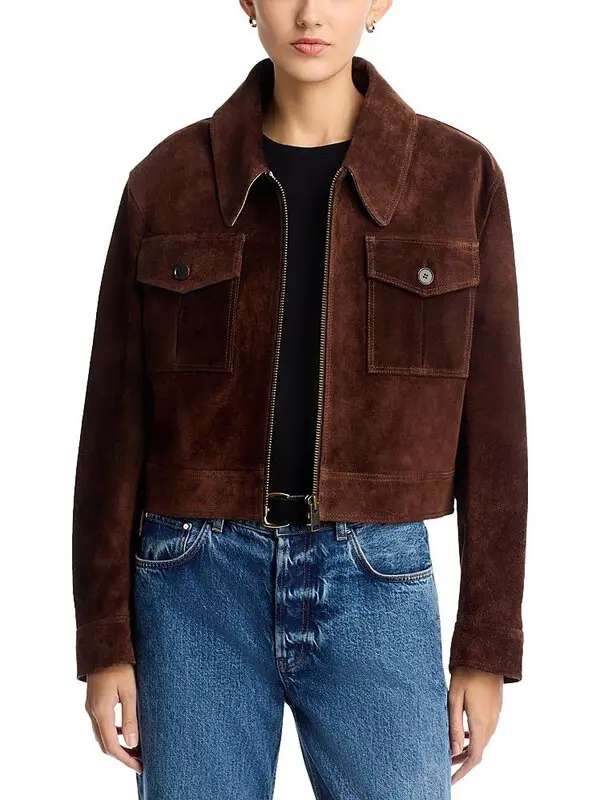 ARMA Spectra Helen Suede Jacket - Mud Brown