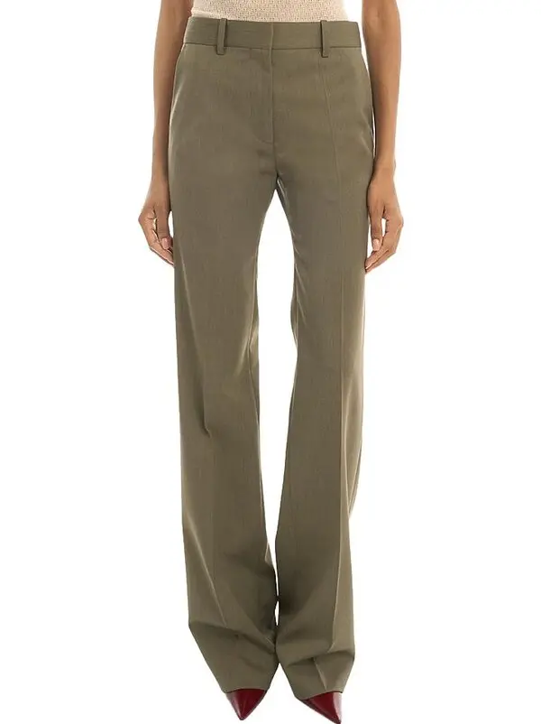 Victoria Beckham Tailored Leg Trousers - Sage Melange