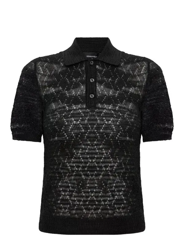 Dsquared2 Button-fastening Polo Top - Black