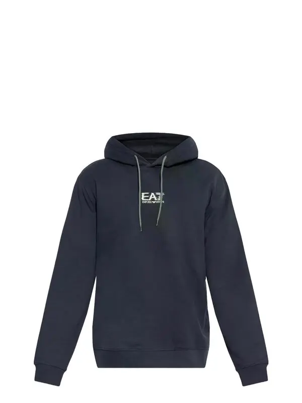 Emporio Armani Logo Hoodie - Blue