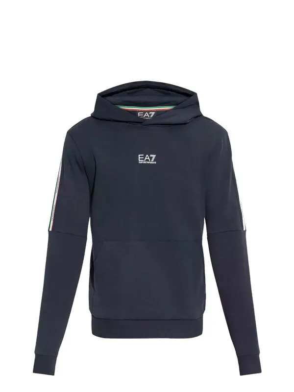 Emporio Armani Logo Hoodie - Blue