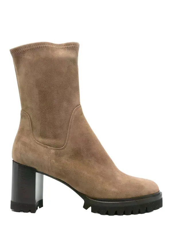 TRUMAN´S 90mm Block Heel Ankle Boots - Brown