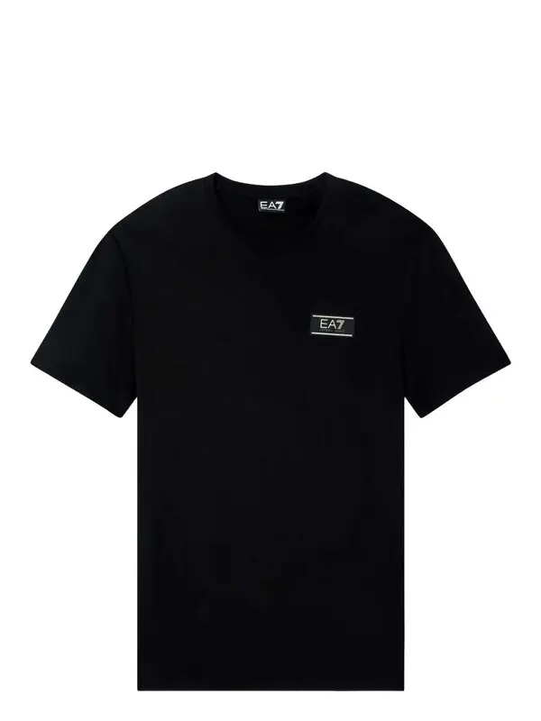 EA7 Premium Label Stretch Crew-neck T-shirt - Black