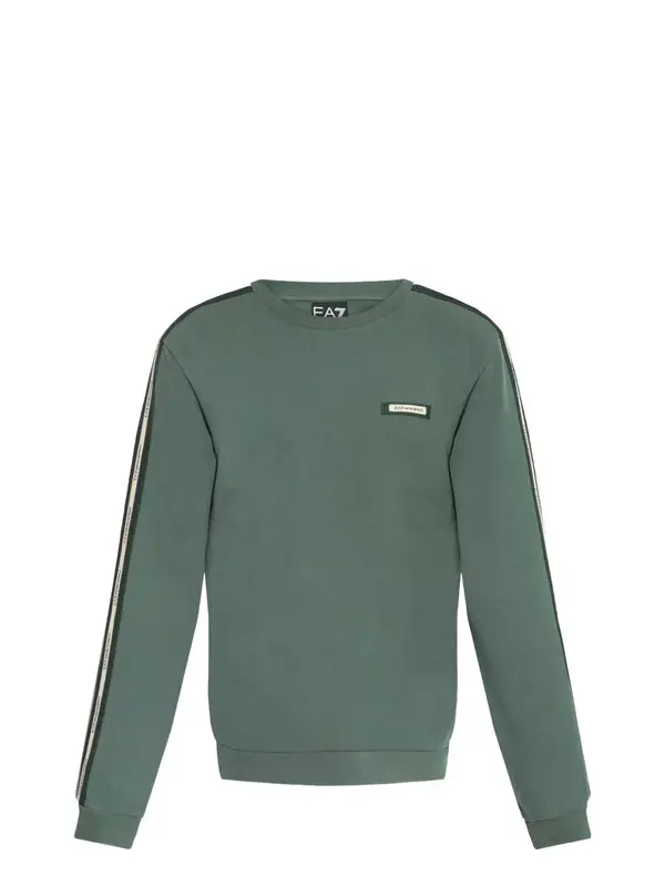 Emporio Armani Striped-panel Sweatshirt - Green