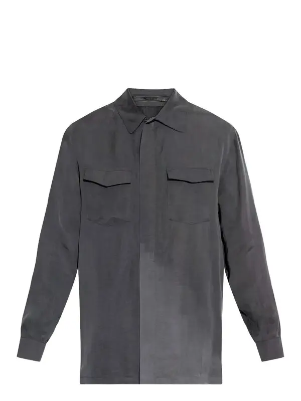 Giorgio Armani Chest-pockets Shirt Jacket - Grey
