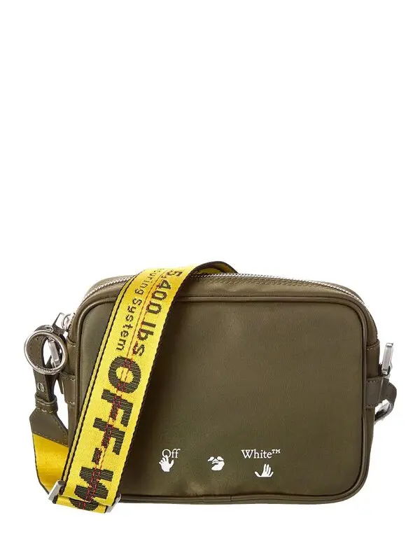 Off-White Logo Print Crossbody Bag - Green
