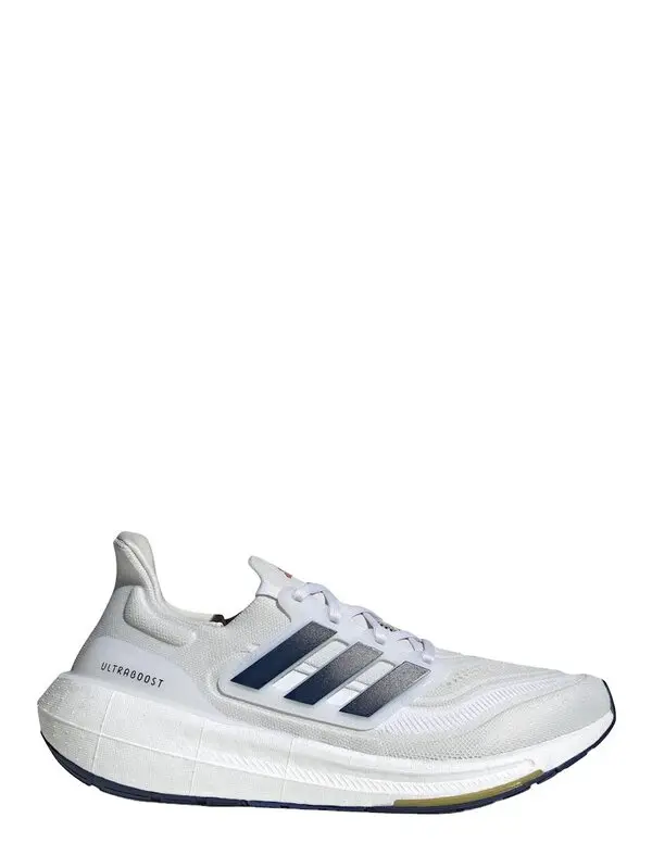 Adidas Ultraboost Light Sneakers - Crystal White/dark Blue/gold Metallic
