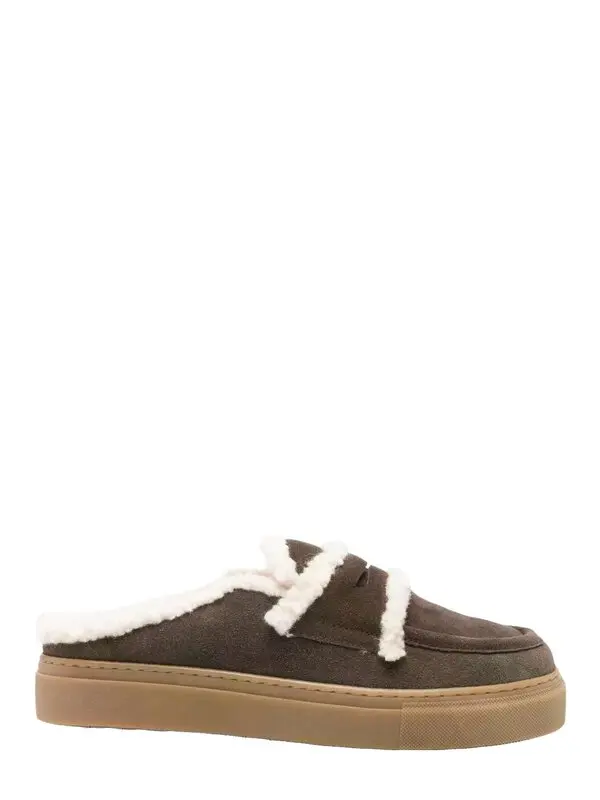 Inuikii Shearling Strap Mules - Brown