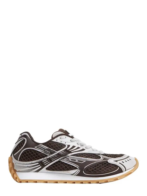 Bottega Veneta Orbit Lace-up Sneakers - Fondant/silver