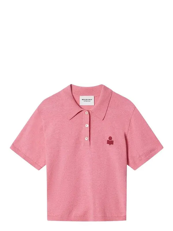 MARANT ETOILE Wool And Cotton Polo Shirt - Pink