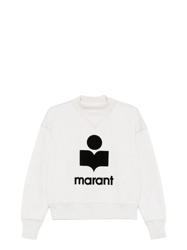 MARANT ETOILE Moby Logo Cotton Sweatshirt - Beige
