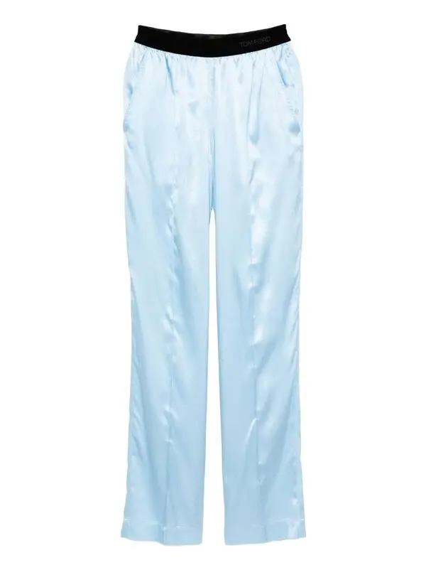 TOM FORD Pajama Silk Trousers - Sky Blue