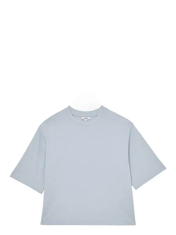 REISS Relaxed-fit Cotton T-shirt - Ice Blue