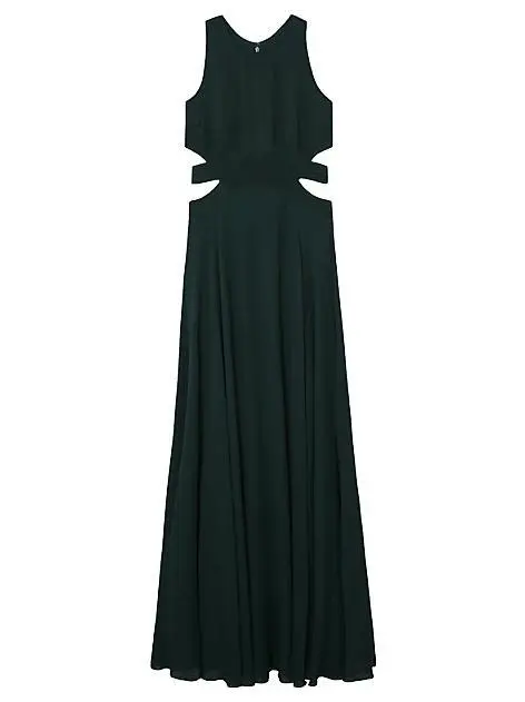 REISS Paloma Cut-out Maxi Dress - Green