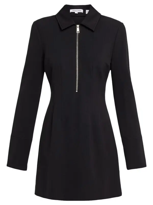 Veronica Beard Capelle Half-zip Mini Dress - Black