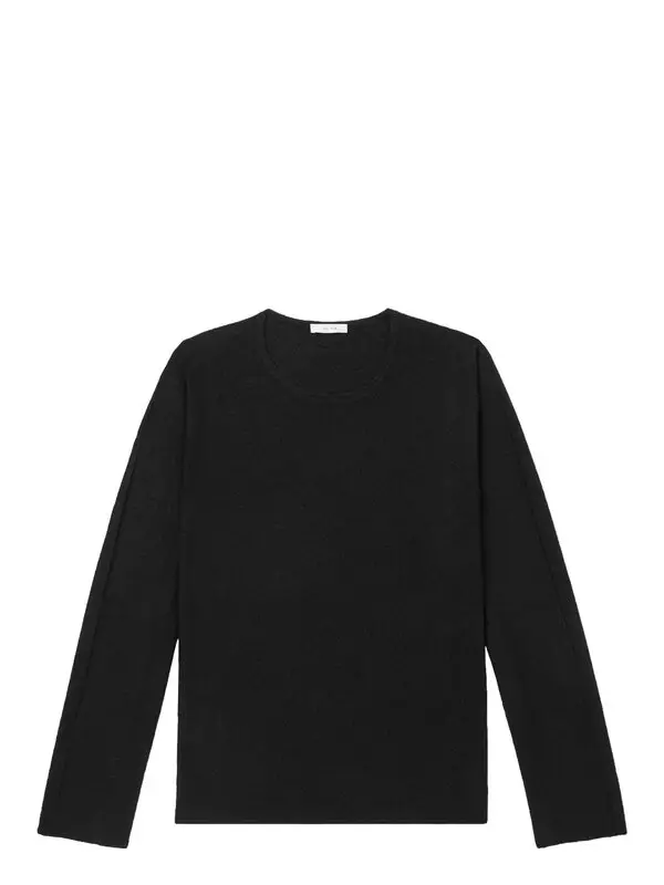 THE ROW Eliaf Slub Camel Hair-blend Sweater - Black