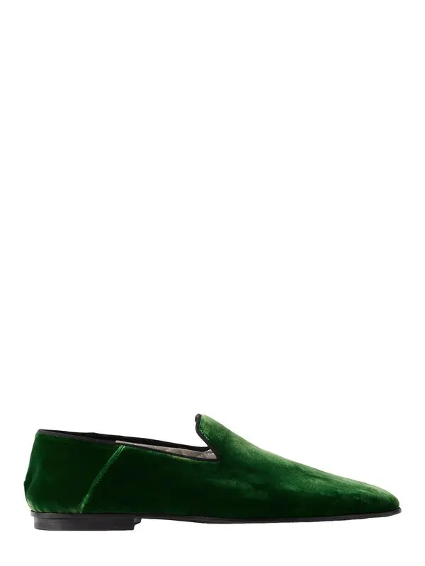 TOM FORD Velvet Evening Slippers - Green