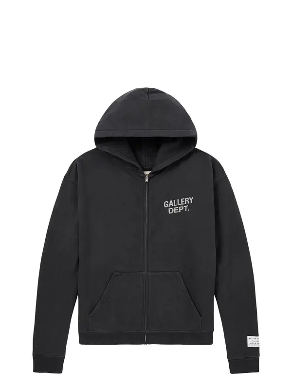 GALLERY DEPT. 90's Logo Zip-up Hoodie - Black