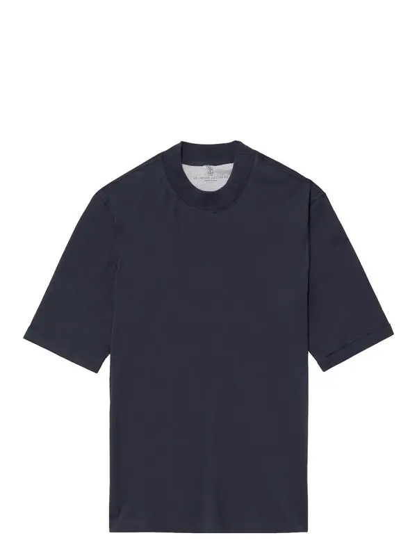Brunello Cucinelli Cotton-jersey T-shirt - Blue