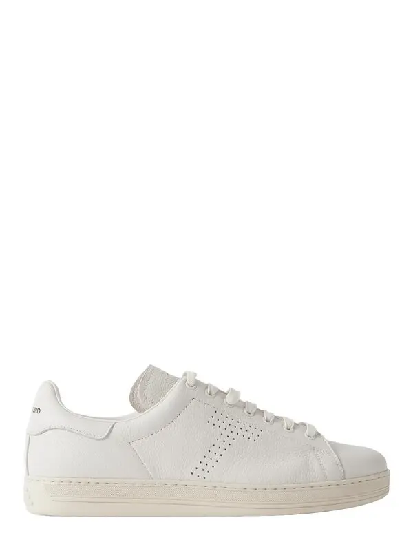 TOM FORD Warwick Full-grain Leather Sneakers - White