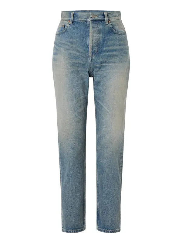 Saint Laurent High-rise Slim-leg Jeans - Blue