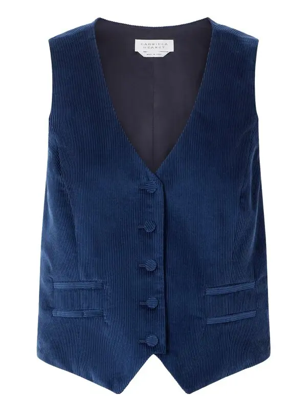 Gabriela Hearst Coleridge Cotton-corduroy Vest - Blue
