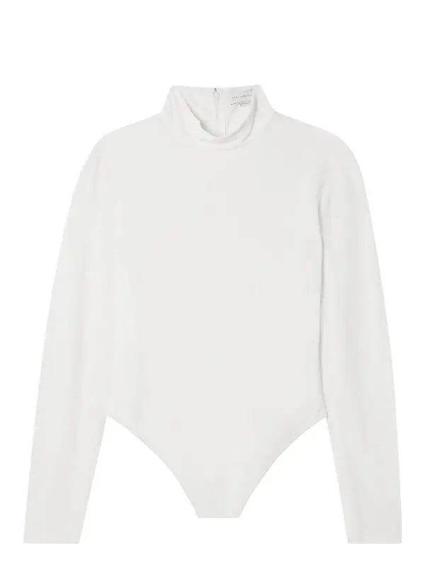 Stella McCartney Crepe De Chine Turtleneck Bodysuit - White
