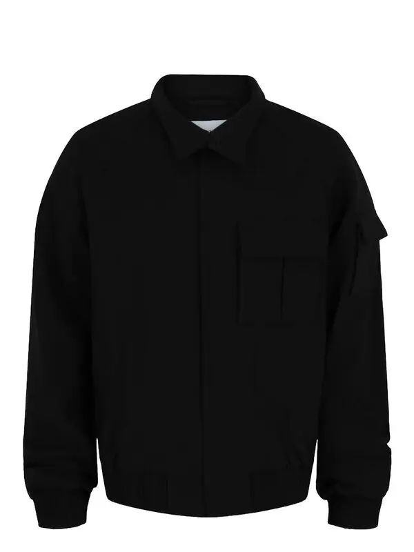 FERRAGAMO Cropped Bomber Jacket - Black