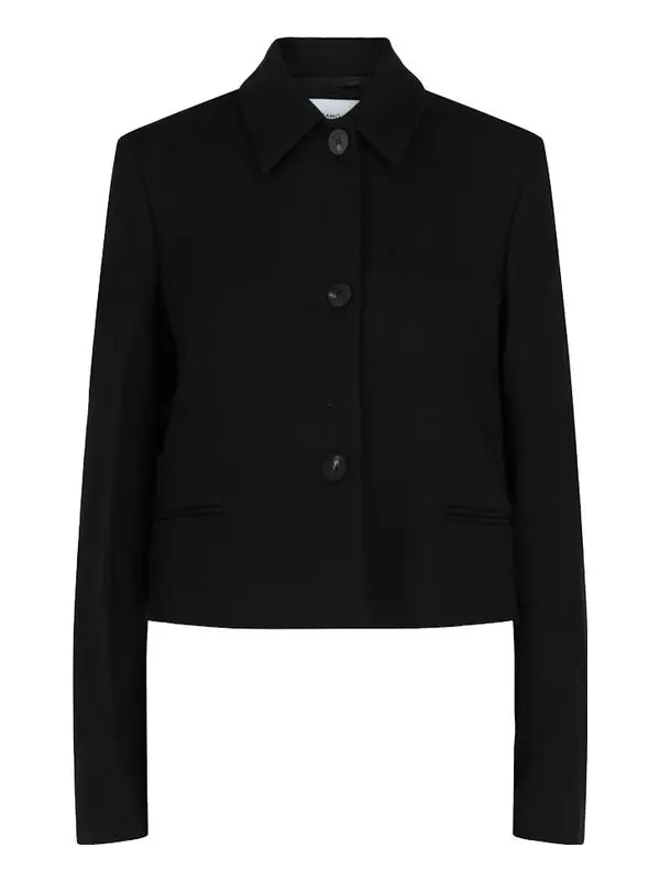 FERRAGAMO Single-breasted Cropped Blazer - Black