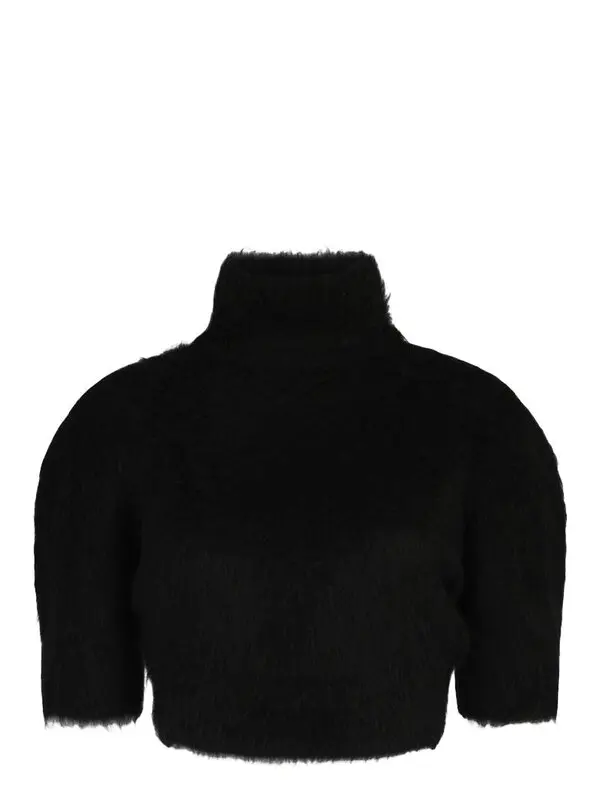Givenchy Cropped Wool Sweater - Black