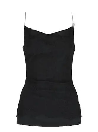 Givenchy Lace Cami Top With 4g Chain Straps - Black