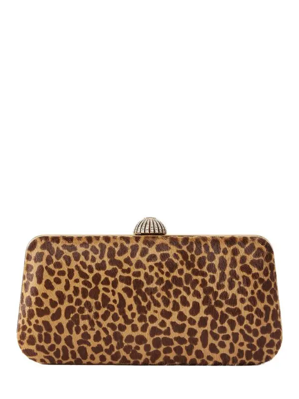 Valentino Garavani Carry Secrets Embellished Leopard-print Clutch - Animal Print