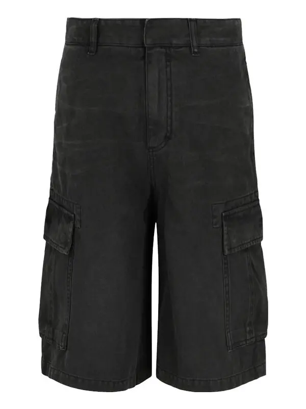 Givenchy Embroidered Cargo Denim Shorts - Black