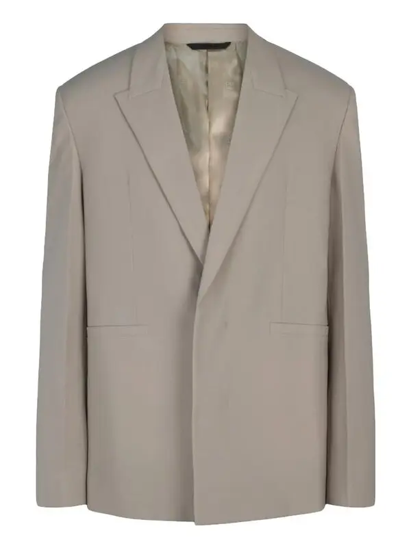 Givenchy Oversized Two-button Blazer - Stone Grey
