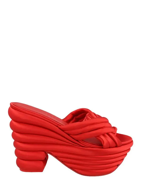FERRAGAMO Rey Platform Sandals - Red