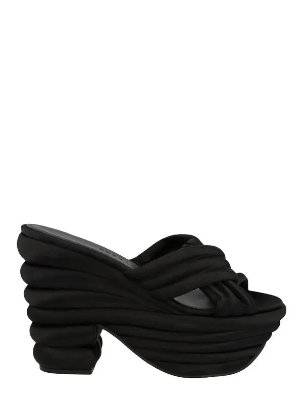 FERRAGAMO Rey Platform Sandals - Black