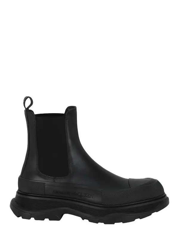 Alexander McQueen Tread Slick Chelsea Boots - Black/silver