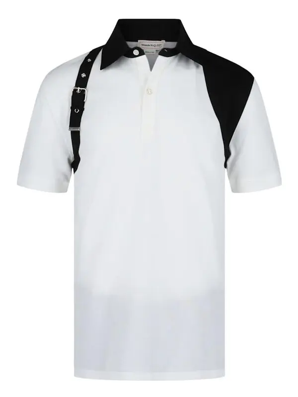 Alexander McQueen Harness Polo Shirt - White