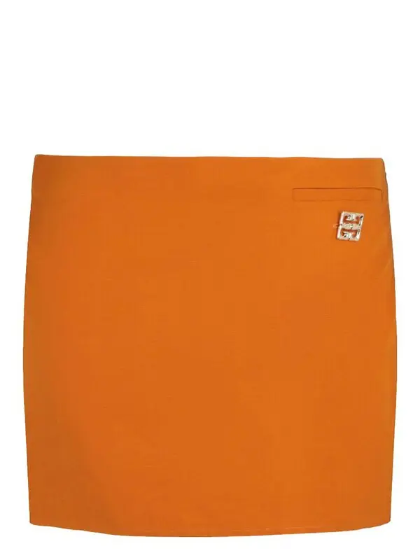 Givenchy Mini Skirt With 4g Emblem - Orange