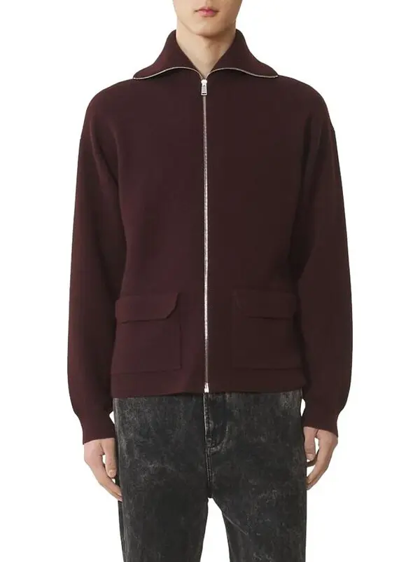 LANVIN Cashmere Zip Cardigan - Bacchus