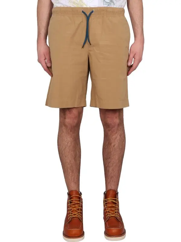 Paul Smith Cotton Shorts - Beige