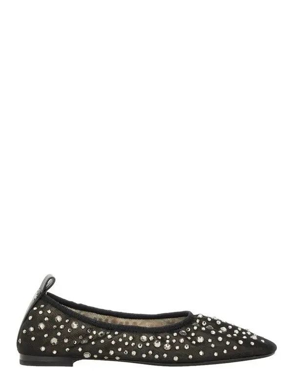 Tory Burch Ballerina With Crystals - Black