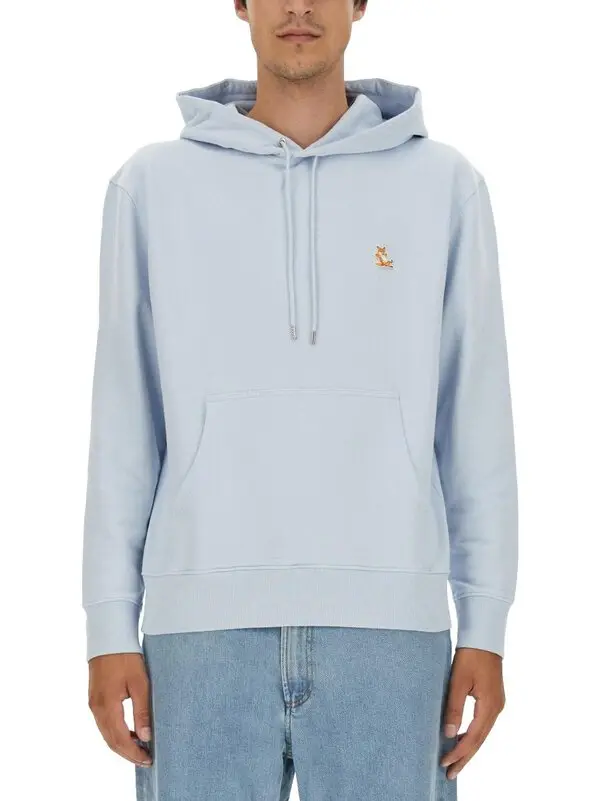 Maison Kitsuné Sweatshirt With Logo Patch - Azure