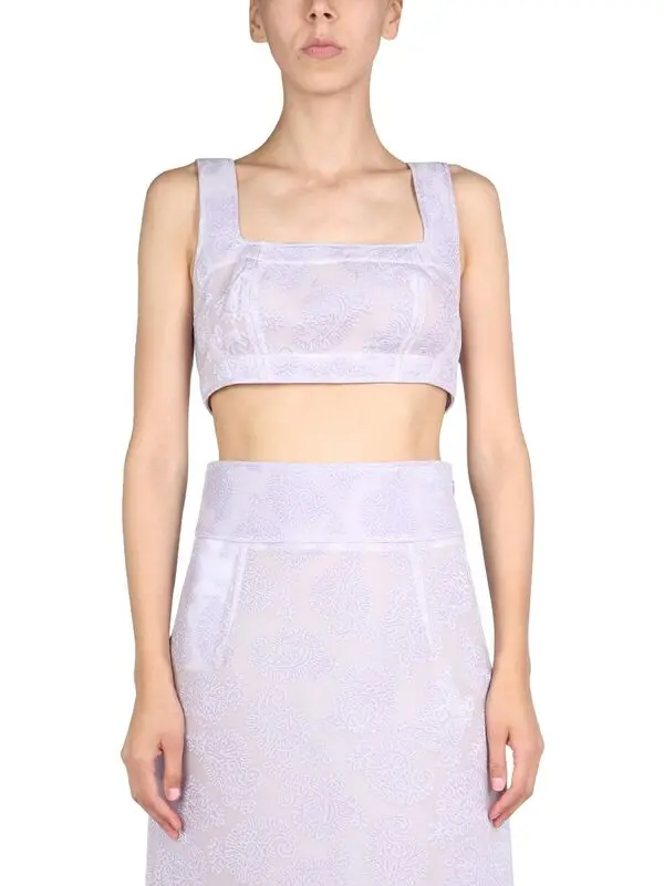 JIL SANDER Embroidered Top - Lilac