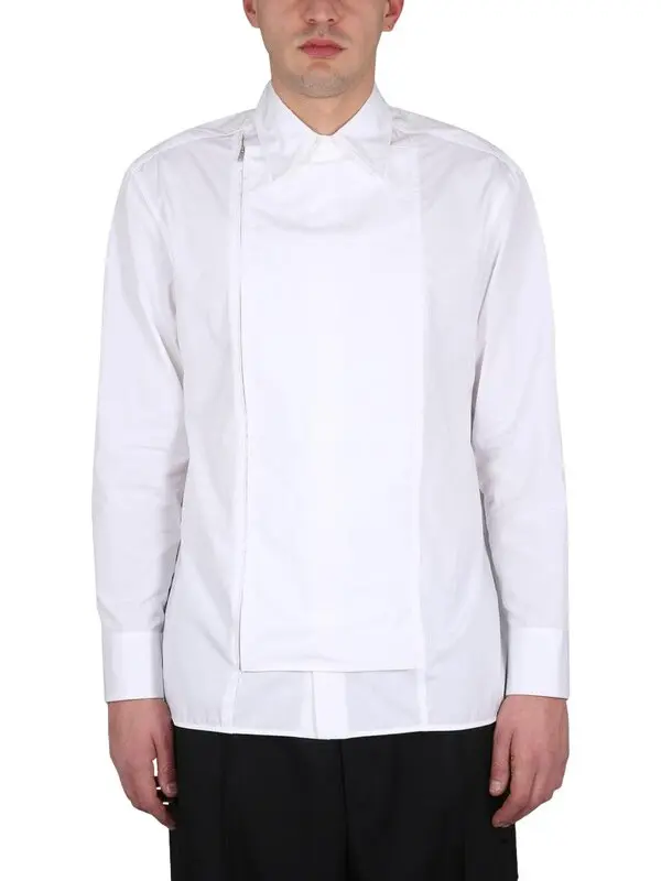 JIL SANDER Zippered Shirt - Ivory